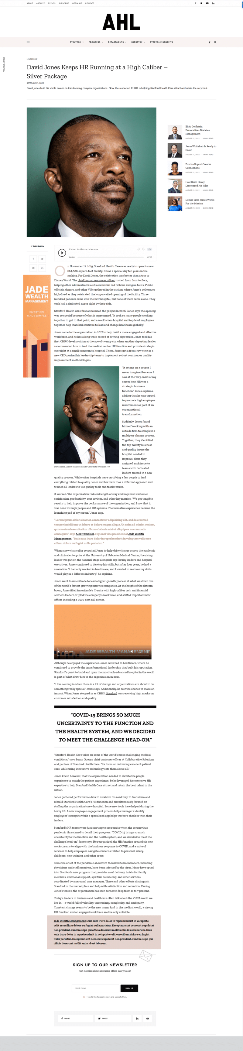 Packages - American Healthcare Leader